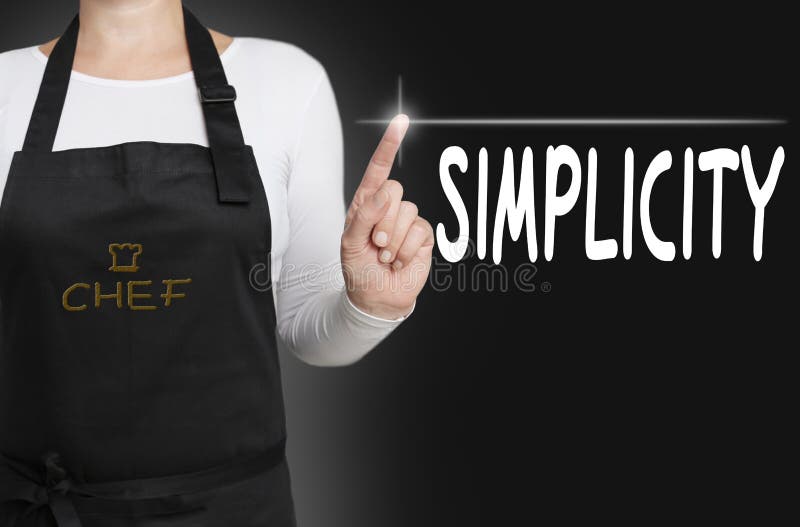 Simplicity Touchscreen is Operated by Chef Stock Photo - Image of press ...