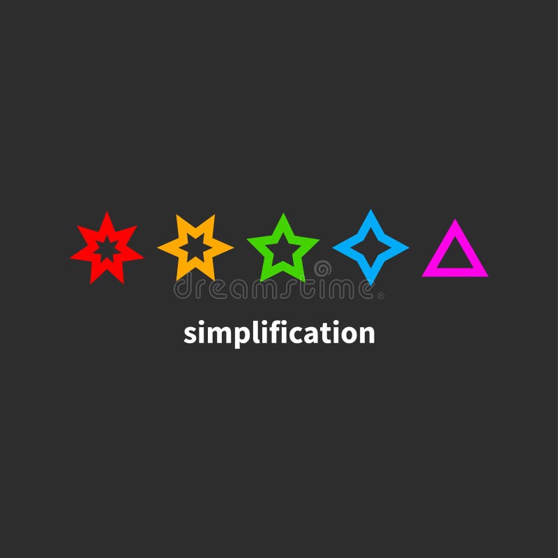 Simplification, Transformation Icon Stock Vector - Illustration of ...