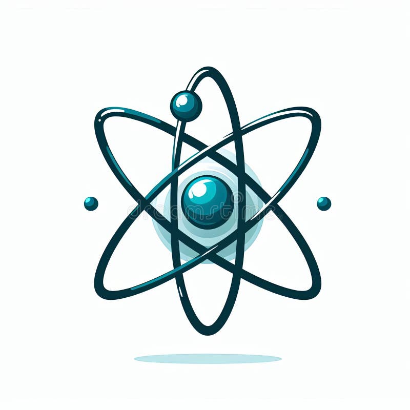 Simplified Atom Illustration with Scientific Feel Stock Illustration ...