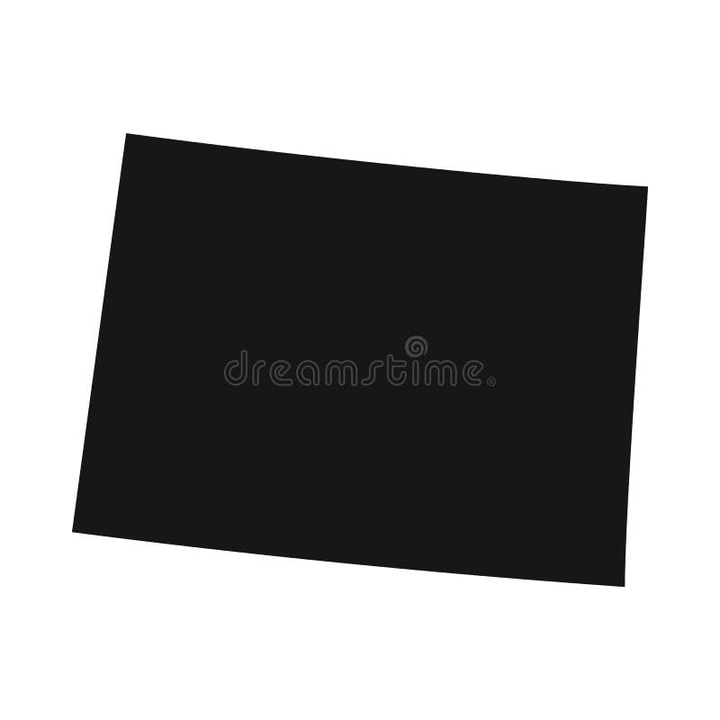 Simplified Black Silhouette of Colorado State Border Stock Vector ...