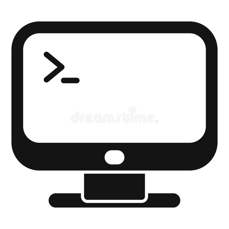 Minimalist Command Line Interface Icon Stock Vector Illustration Of Icon Symbol 320048506