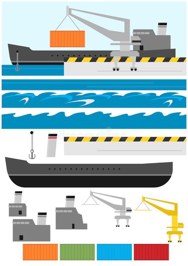 RORO Ship Icon. Design Elements 41f Stock Vector - Illustration of ...