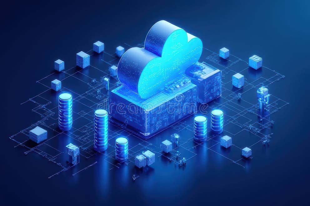 Simplified Cloud Hosting Structure Stock Illustration - Illustration of conceptual, structure ...