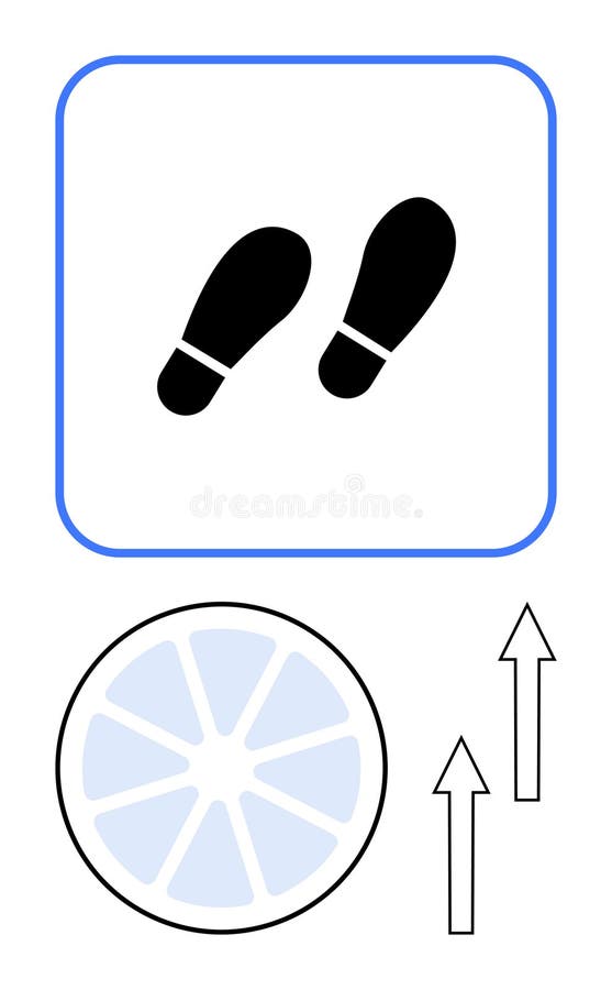 Simplified Direction Guide with Steps, Arrows, and Navigational ...
