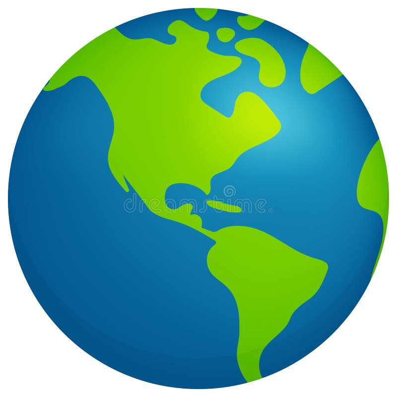 Simplified Earth Globe Vector Illustration Stock Vector - Illustration ...