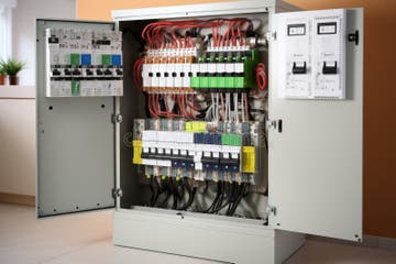 Simplified Electrical Distribution Diagram Featuring Main, Transformer ...