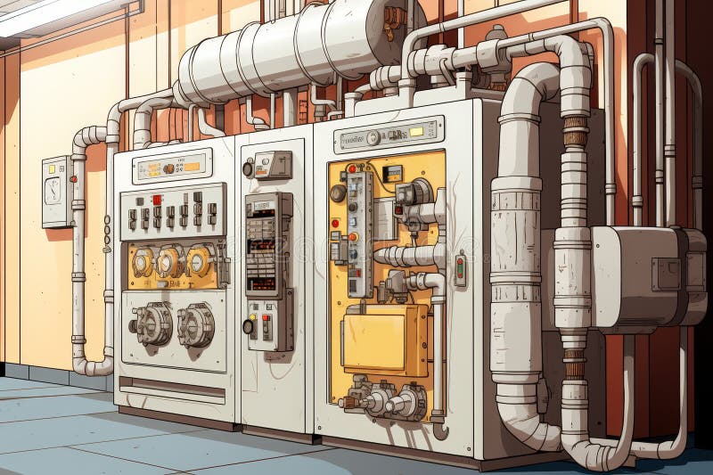 Simplified Electrical Distribution Diagram Featuring Main, Transformer ...