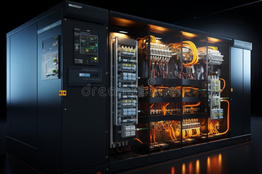 Simplified Electrical Distribution Diagram Featuring Main, Transformer ...