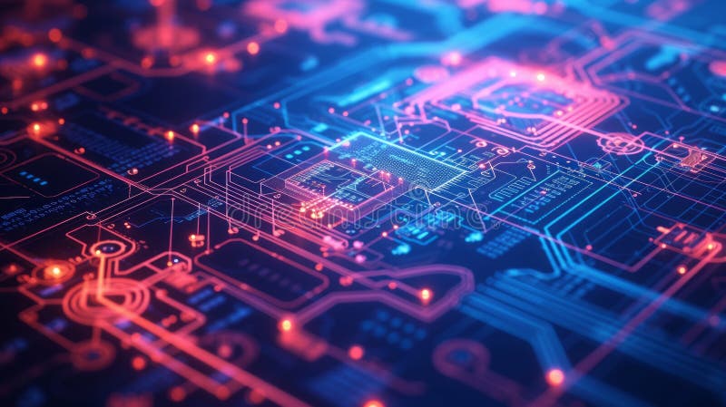 Simplified Electrical Schematics in a Vibrant, Tech-inspired Color ...