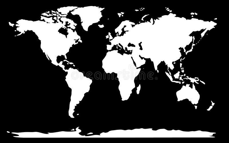 Simplified flat world map stock vector. Illustration of australia ...