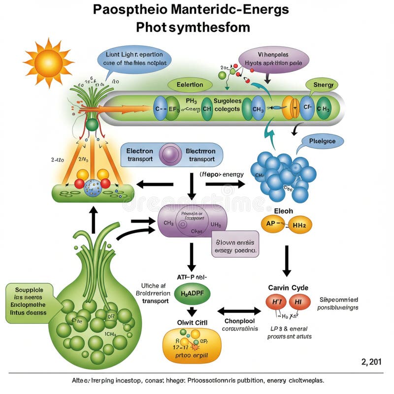Simplified Illustration of a Photosynthesis-like Process, Using ...