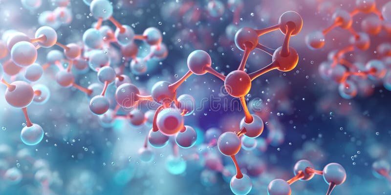 Simplified Illustration of Single Amino Acid Molecule with Atomic ...