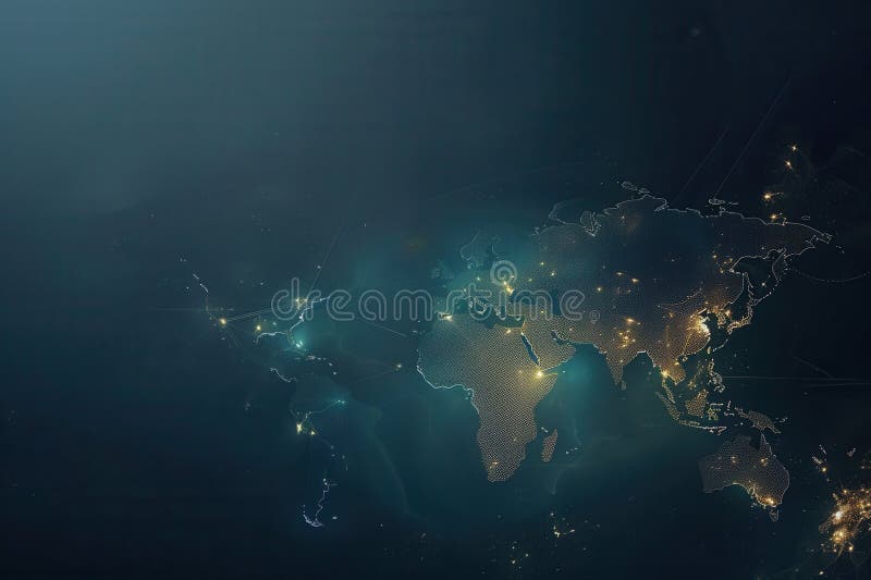 A Simplified Illustration of the World Map with Continents Outlined in ...