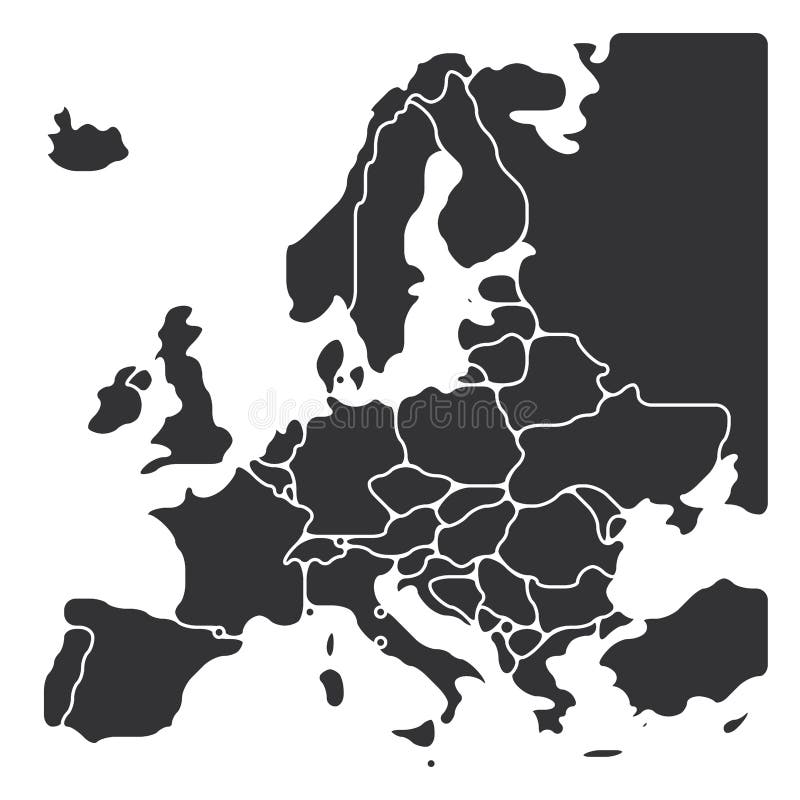 Simple Map Europe Stock Illustrations – 22,013 Simple Map Europe Stock ...