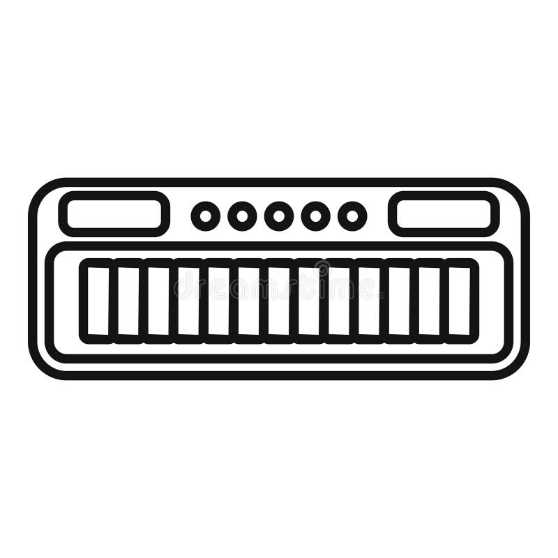 Simplified Outline of a Midi Keyboard Controller Stock Vector ...