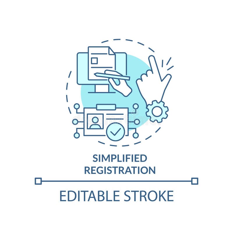 Simplified Information Sharing Blue Gradient Concept Icon Stock Vector ...