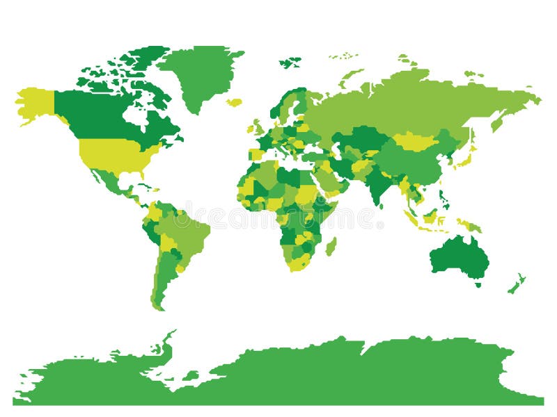 Simplified Smooth Border World Map Stock Vector - Illustration of japan ...