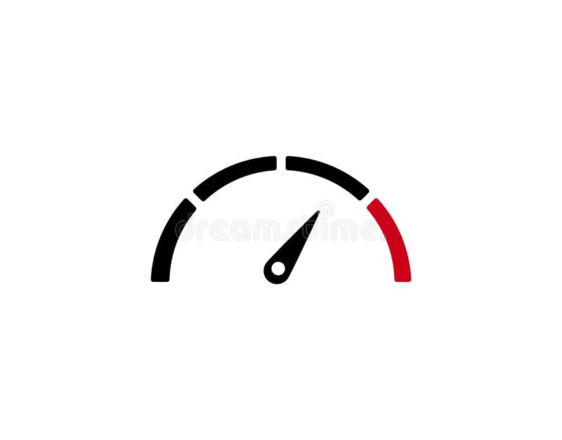 Simplified Speedometer Icon with Gradient Needle for Performance and ...