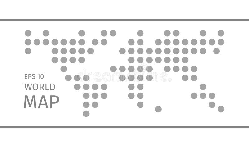 Simplified Symbolic Dotted World Map Stock Vector - Illustration of ...