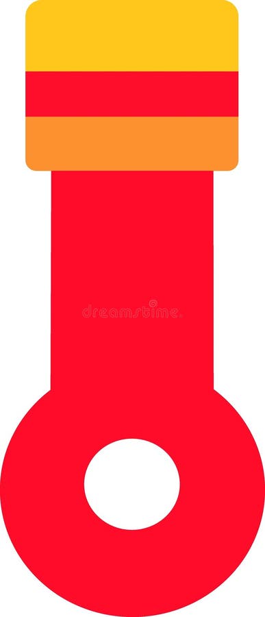 Manually Hand Traced Vector of a Piston in Cheerful Colors Isolated on ...