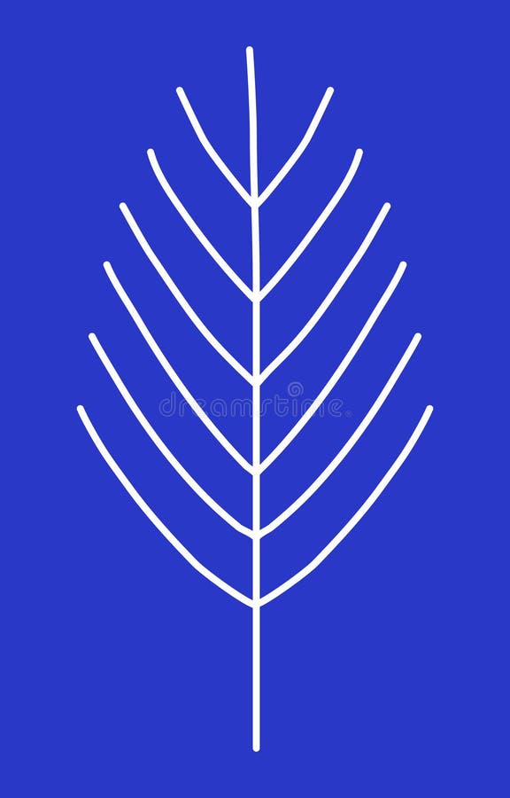 Simplified Winter Tree Silhouette, Doodle Style Design Element, Vector ...