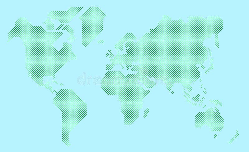 Simplified World Map Vector Illustration Stock Vector - Illustration of ...
