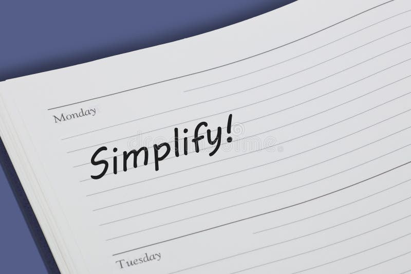 Simplify Diary Reminder Open on a Desk Stock Image - Image of document ...