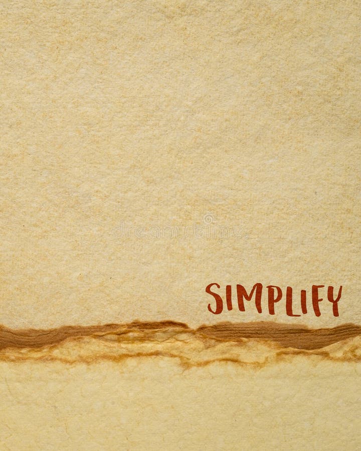 Simplify Reminder, Pragmatic, Declutter or Get Organized Concept ...