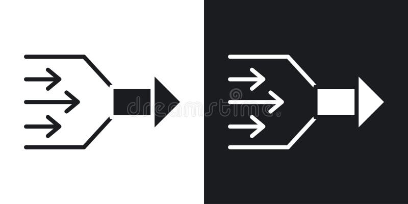 Simplify Thin Line Vector Icon Set Stock Illustration - Illustration of ...