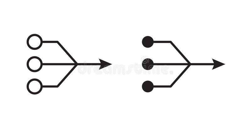 Simplify Thin Line Vector Icon Set Stock Illustration - Illustration of ...