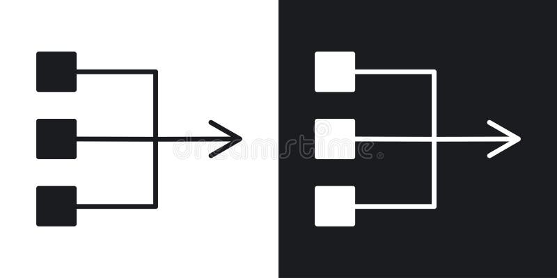 Simplify Thin Line Vector Icon Set Stock Illustration - Illustration of ...