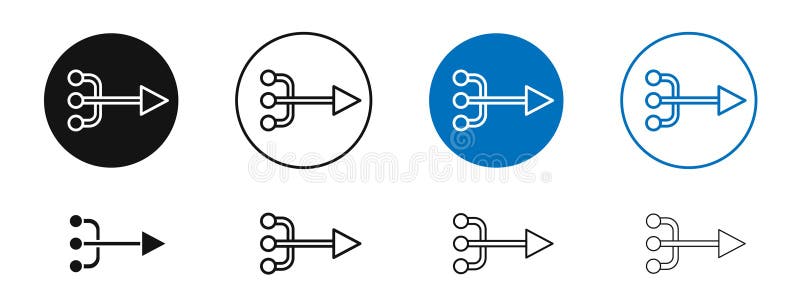 Simplify Thin Line Vector Icon Set Stock Vector - Illustration of ...