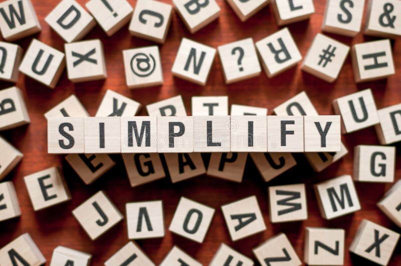 Simplify Word Concept on Cubes Stock Image - Image of isolated ...