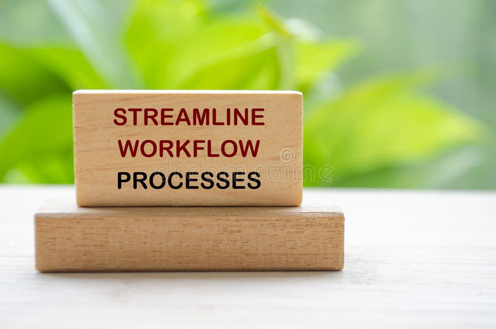Simplify Workflow Processes Text on Wooden Blocks Representing ...