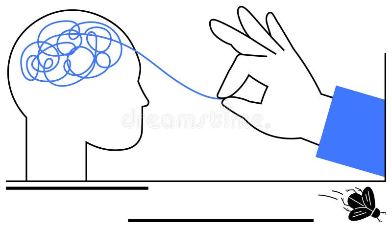 Simplifying Complex Thoughts through Problem Solving and Mental Clarity Stock Illustration ...