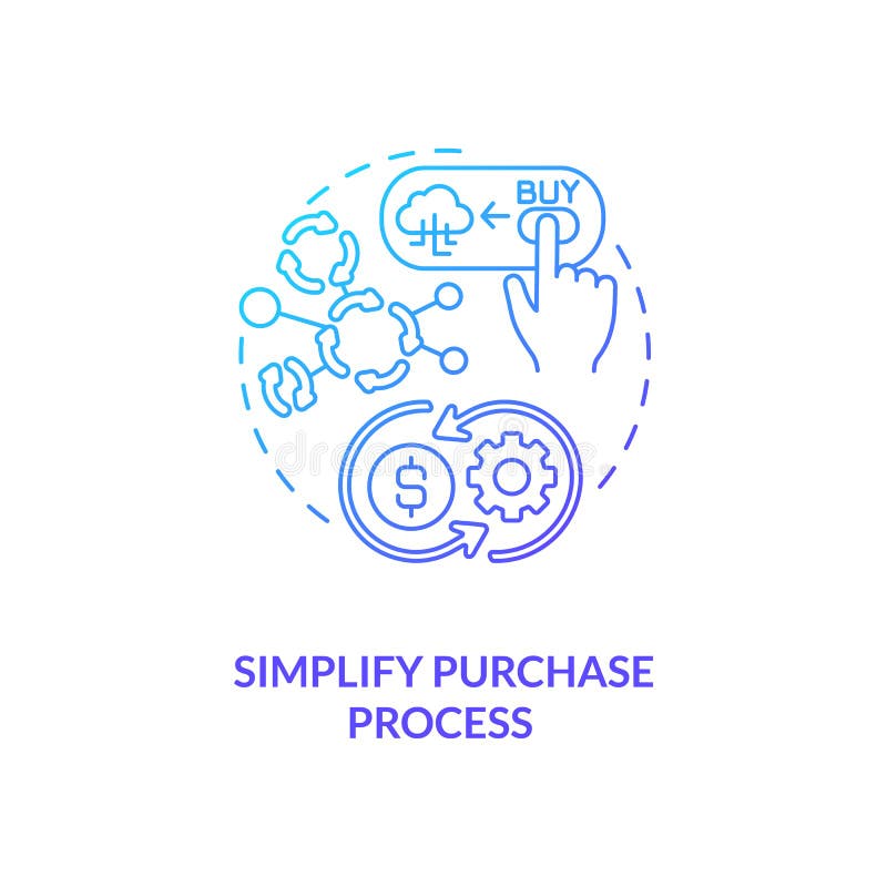 Simplifying Purchase Process Concept Icon Stock Vector - Illustration ...