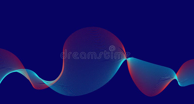 Simplistic Abstract Lined Illustration Design Red and Light Blue Stock ...