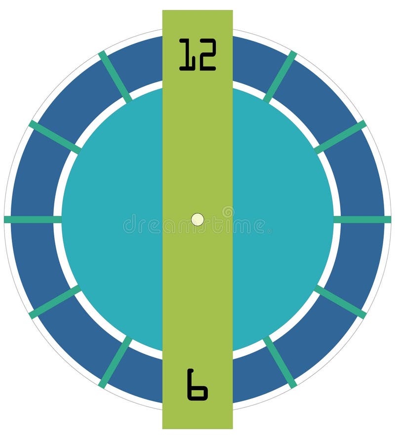 Simplistic Analog Clock Dial Representation Stock Illustration ...