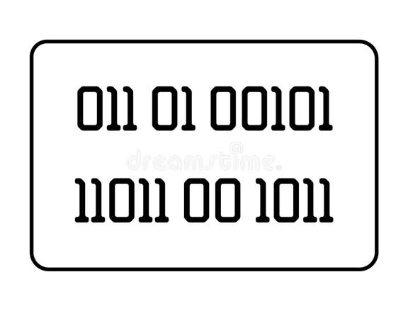 Simplistic Binary Code Representation in Black on White Background ...