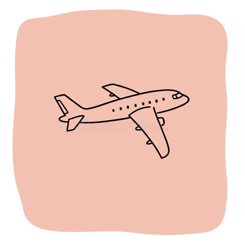Airplane Cartoon Line Drawing Stock Illustrations – 8,006 Airplane ...