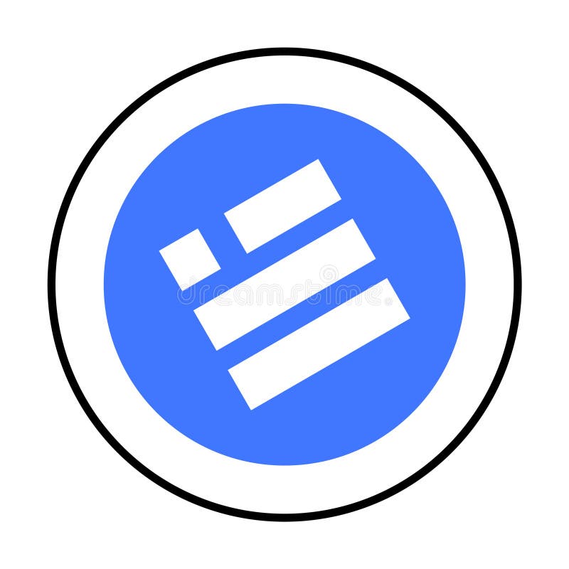 Simplistic Blue and White Icon with Geometric Shapes in Circular Frame ...