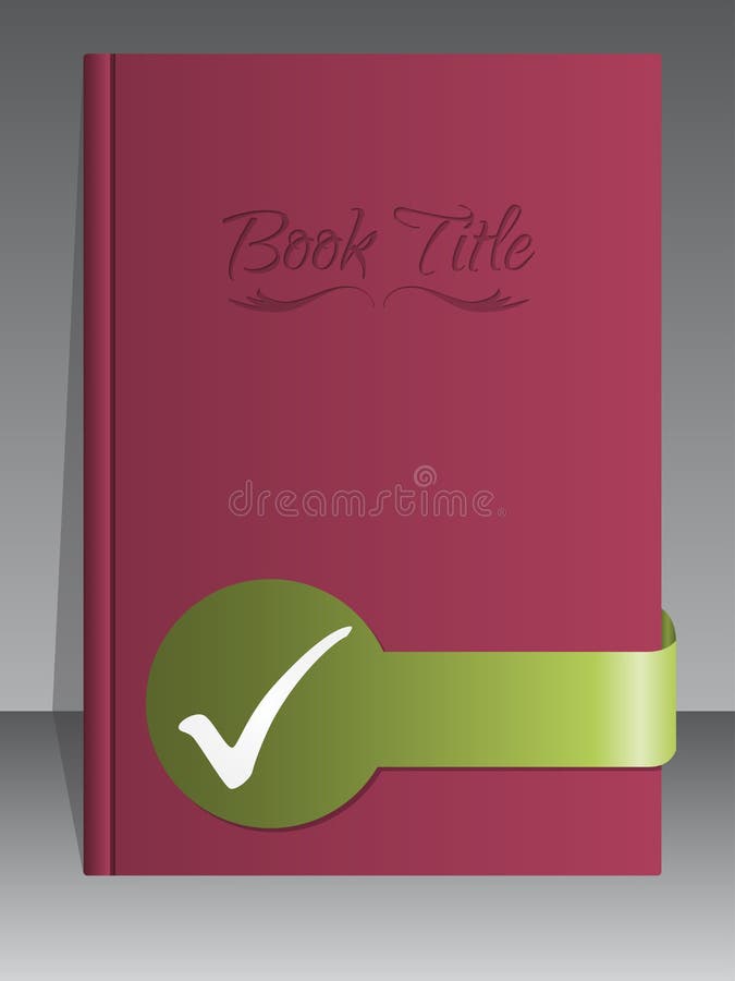 Simplistic Book Cover Design with Check Mark Stock Vector ...