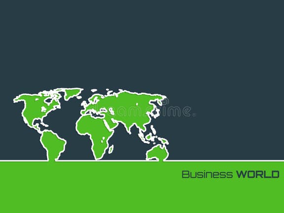 Simplistic Brochure with Outlined Map Stock Vector - Illustration of ...