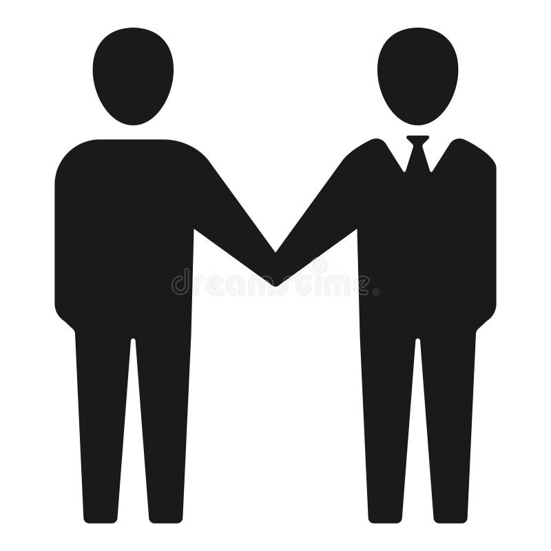 Simplistic Business Partner Icon. Vector Graphics Stock Illustration ...