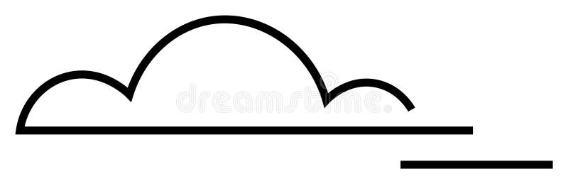 Simplistic Cloud Design Representing Minimalistic Weather Icon Stock ...