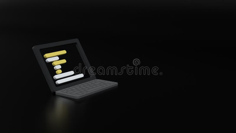 Simplistic Code on Minimalistic Device Black Stock Illustration ...