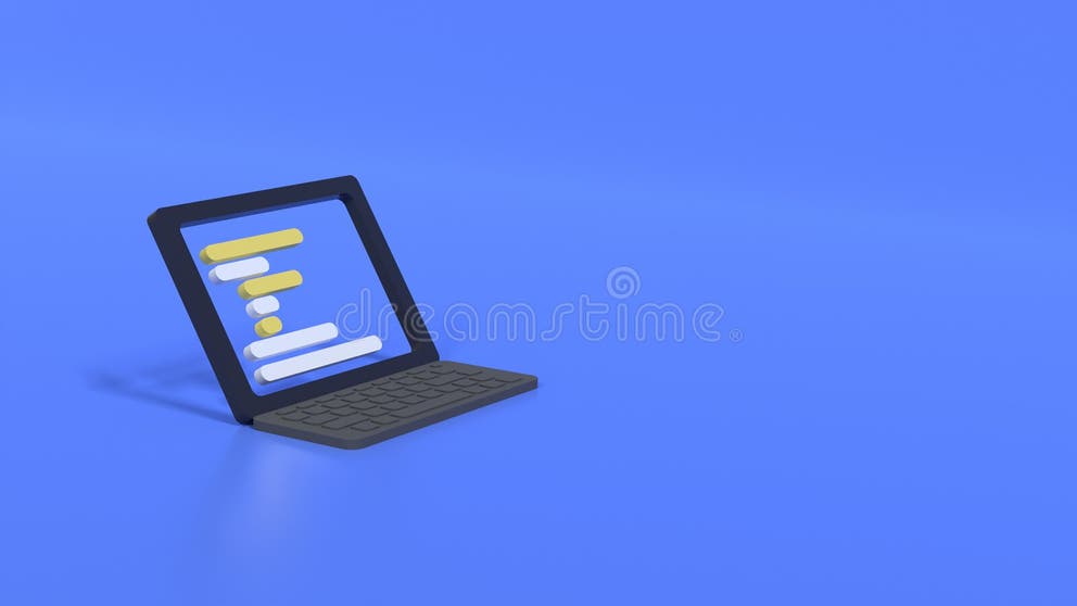 Simplistic Code on Minimalistic Device Blue Stock Illustration ...