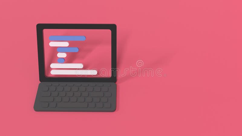 Simplistic Code on Minimalistic Device Red Stock Illustration ...