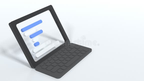 Simplistic Code on Minimalistic Device White Stock Illustration ...