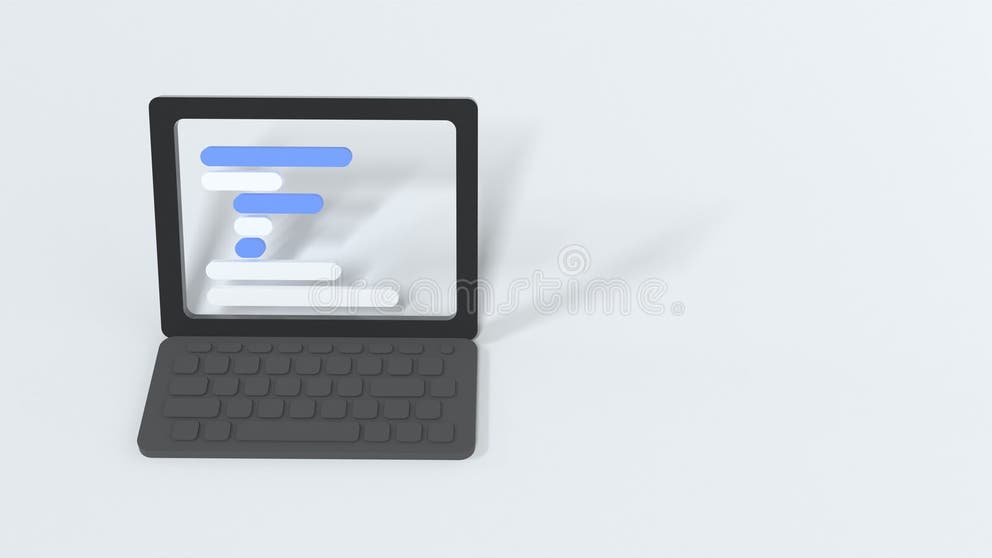 Simplistic Code on Minimalistic Device White Stock Illustration ...